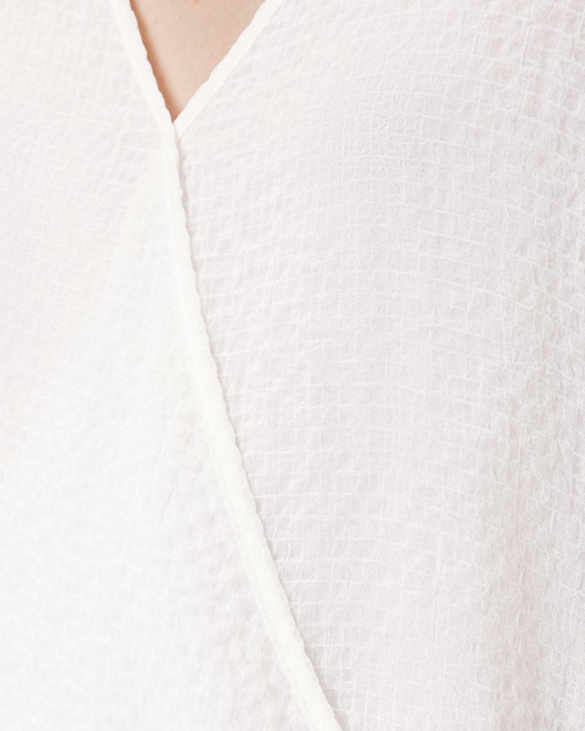 Penny Wrap Over Shirt Chalk White | ALLSAINTS